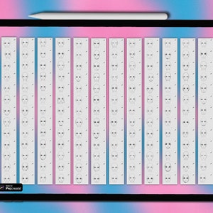 Base Procreate Face Stamps. Procreate Head Base Stamps. Female Face ...