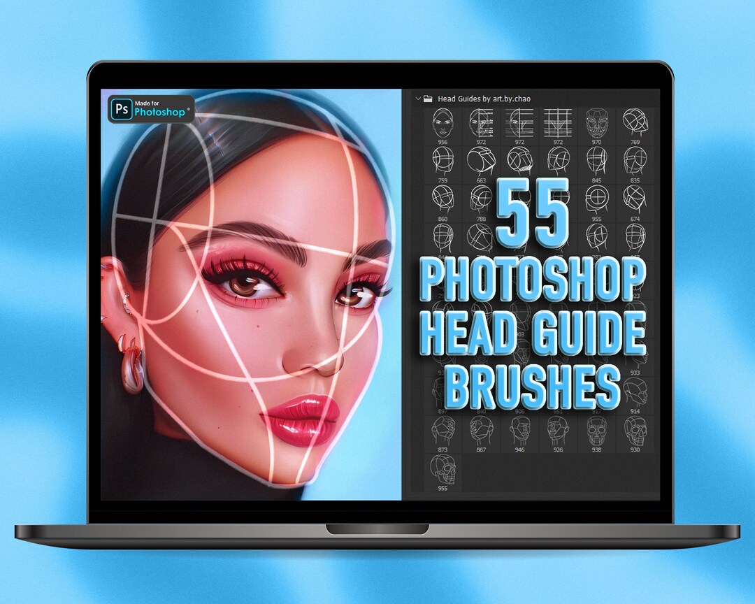 Head Guide Photoshop Brushes Photoshop Face Brushes Photoshop Portrait ...