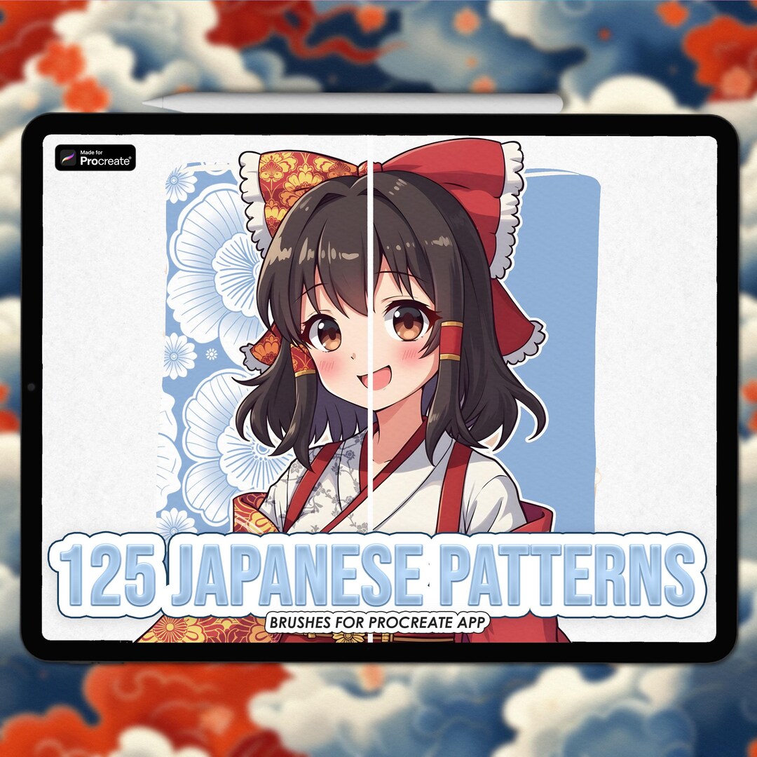 Japanese Pattern Procreate Brushes | Japanese Procreate Texture Brushes ...