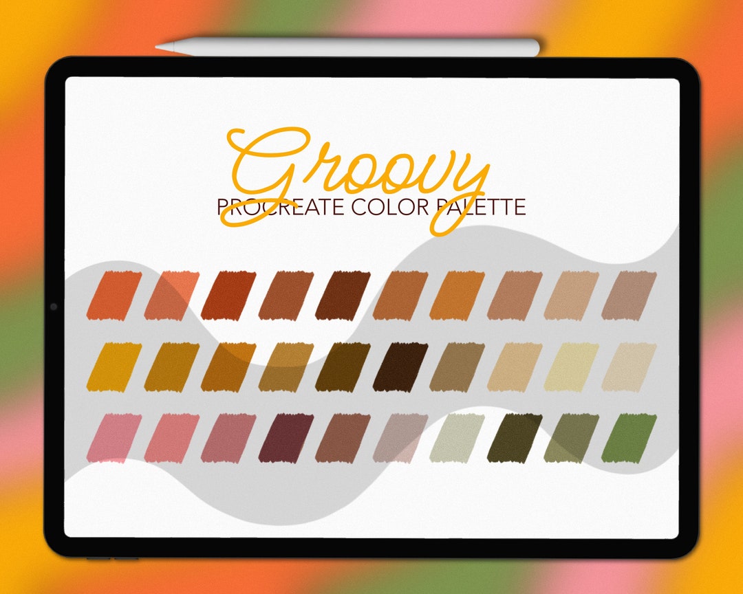 Groovy Procreate Color Palette | Retro Procreate Color Palette ...
