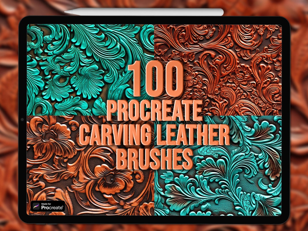 Procreate Carving Leather Brushes. Engraving Leather Procreate Brushes ...