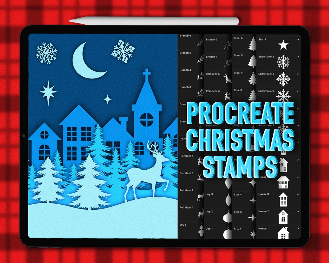 Christmas Procreate Brushes Procreate Christmas Stamps Procreate ...