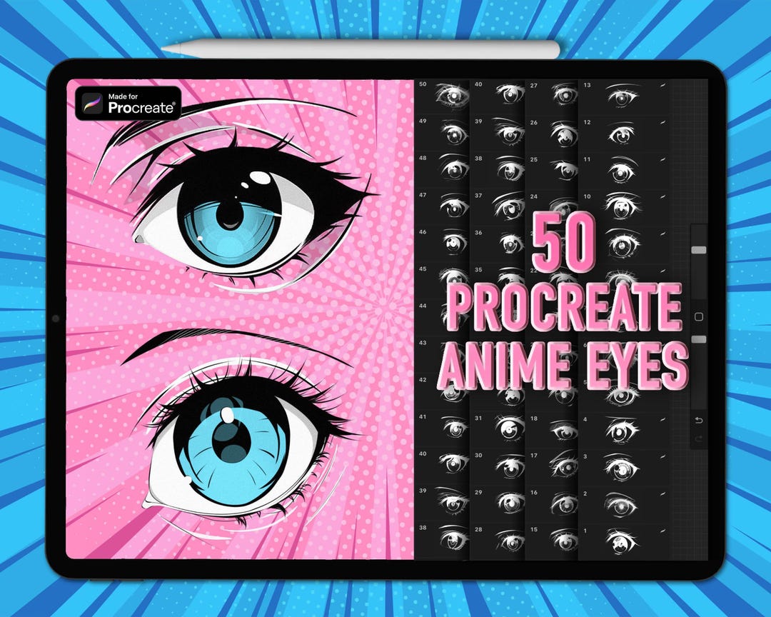 Procreate Anime Eye Stamps. Anime Procreate Eye Brushes. Procreate ...