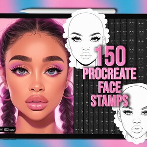 Base Procreate Face Stamps. Procreate Head Base Stamps. Female Face ...