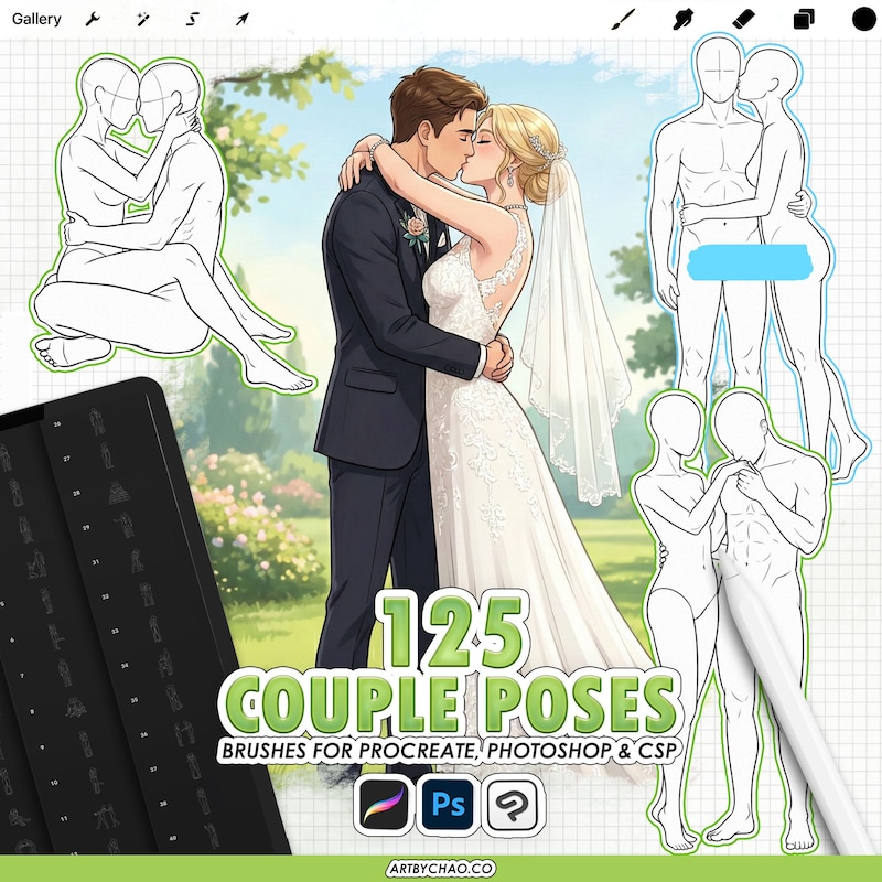 Procreate Bases Couple - Etsy