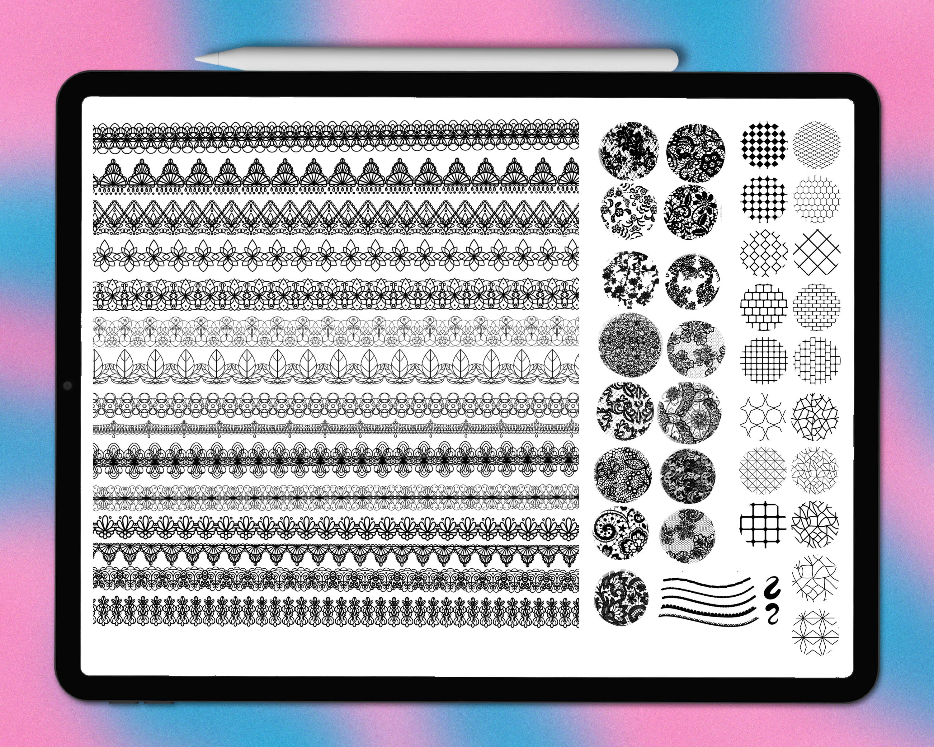 Lace Procreate Brushes Procreate Lace Brushes - Etsy