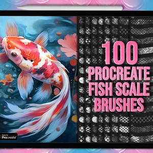 Procreate Fish Scale Brushes. Fish Scale Procreate Texture Brushes ...