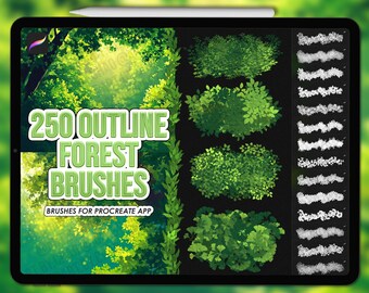 Grass and Foliage Brushes for Procreate - Etsy
