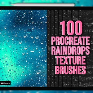 Raindrops Procreate Brushes. Rain Drops Texture Procreate Brushes ...