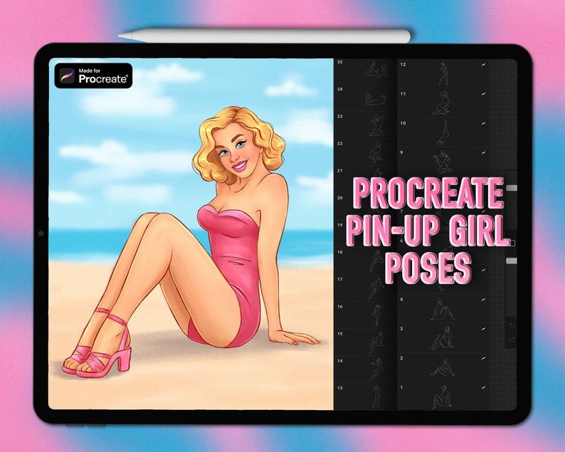 Procreate Pin up Pose Stamps Pin up Procreate Stamps - Etsy