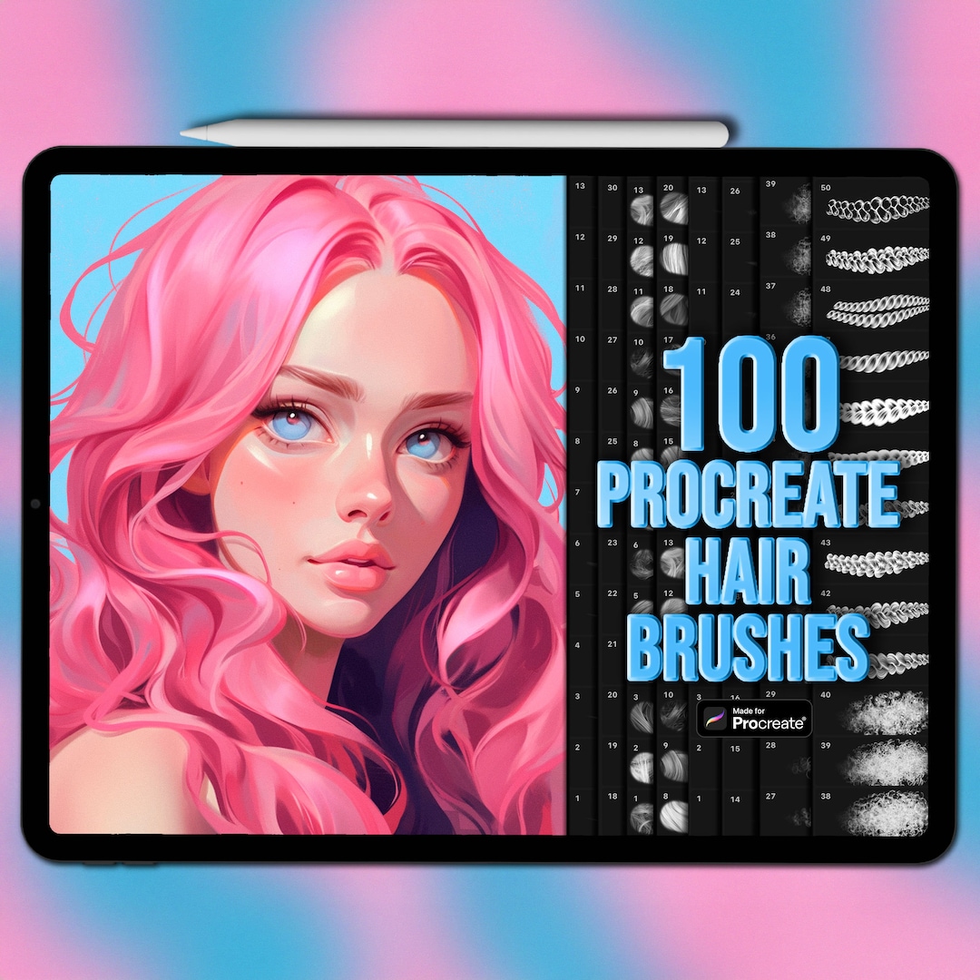 Procreate Hair Brushes | Hair Procreate Brushes | Procreate Hair ...