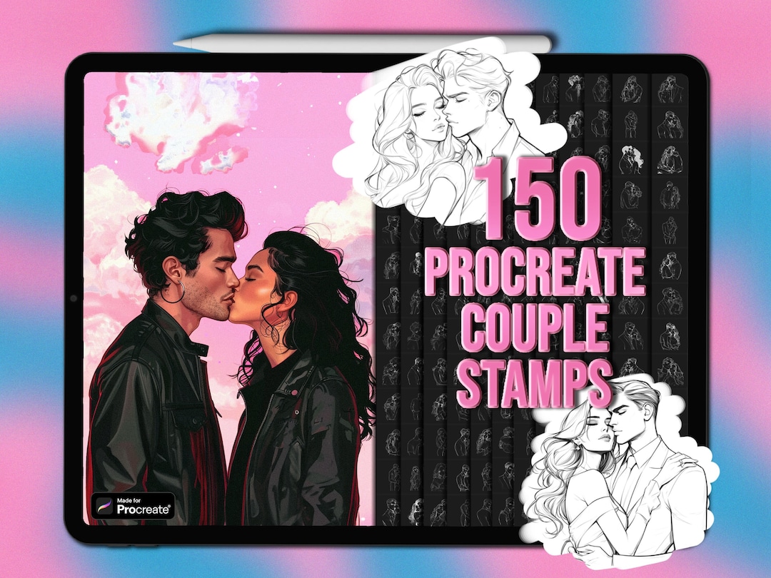 Procreate Couple Stamps Couple Pose Procreate Stamps Pose Procreate ...