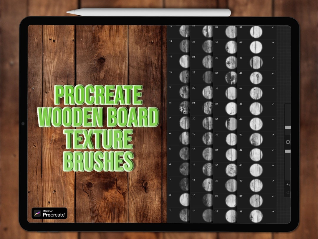 Procreate Wooden Texture Brushes | Wooden Procreate Brushes | Procreate ...