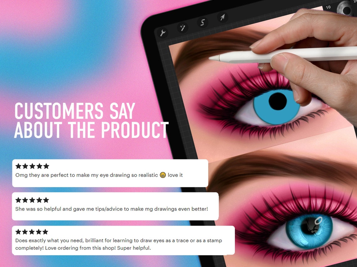 Procreate Eye Stamp Brushes Procreate Eyes Iris Procreate - Etsy