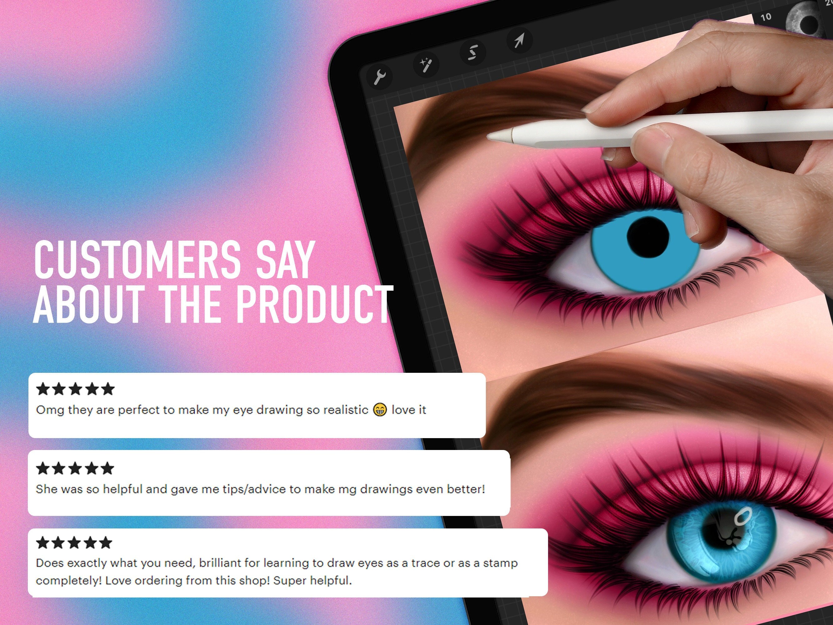 Procreate Eye Stamp Brushes Procreate Eyes Iris Procreate - Etsy