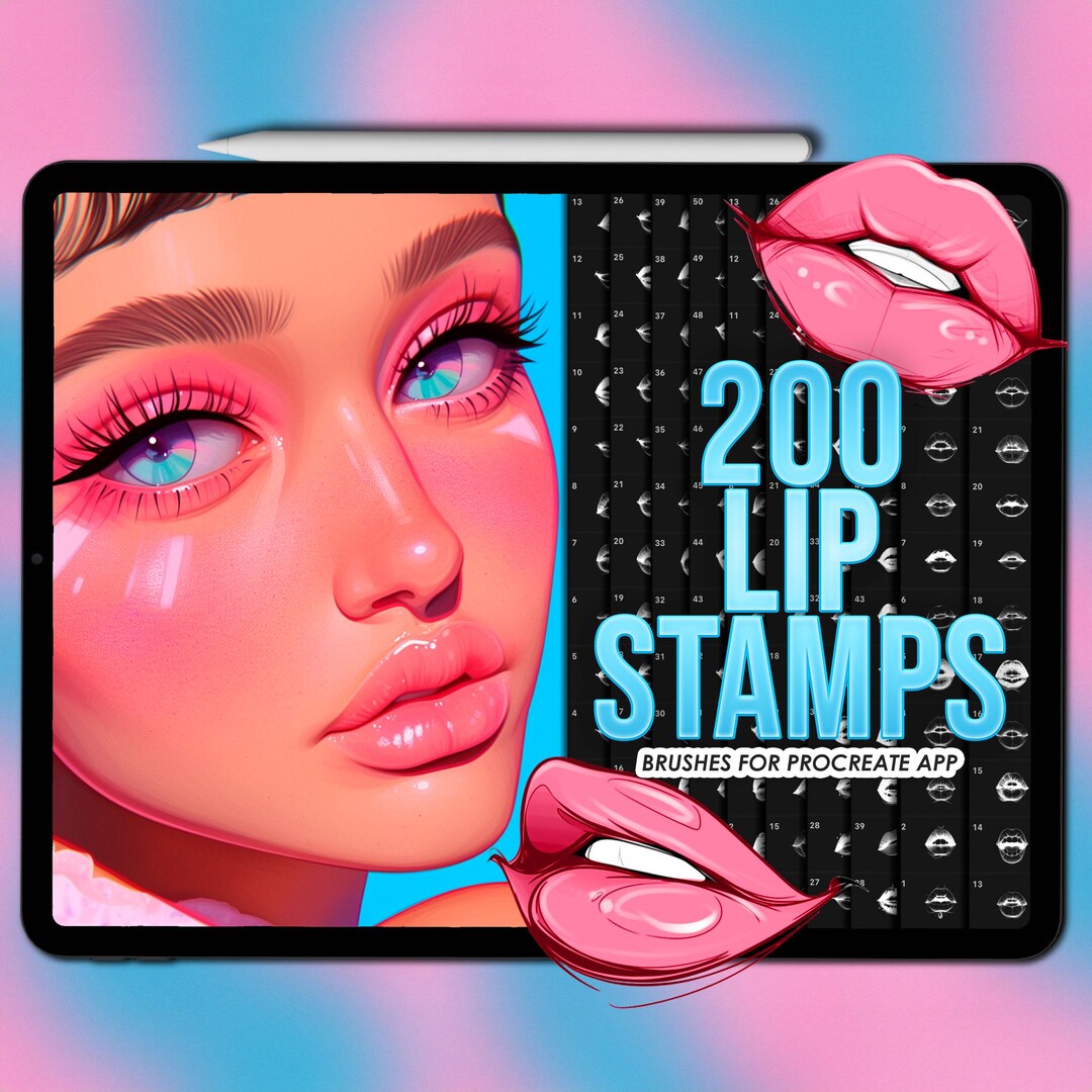 Procreate Lip Stamps Procreate Lips Stamps Lips Procreate Brushes Mouth Procreate Stamps