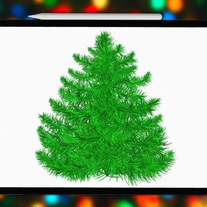 Procreate Christmas Tree Brushes | Procreate Pine Brushes | Procreate ...