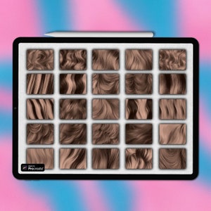 Procreate Hair Brushes Procreate Hair Texture Brushes Procreate Curly ...