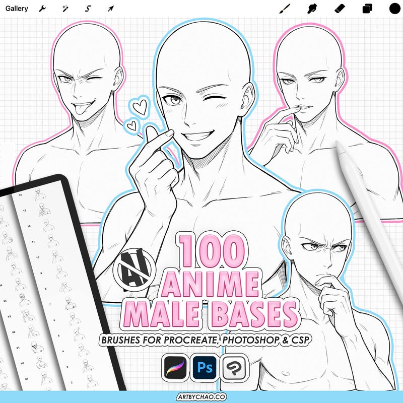 Male Anime Base - Etsy