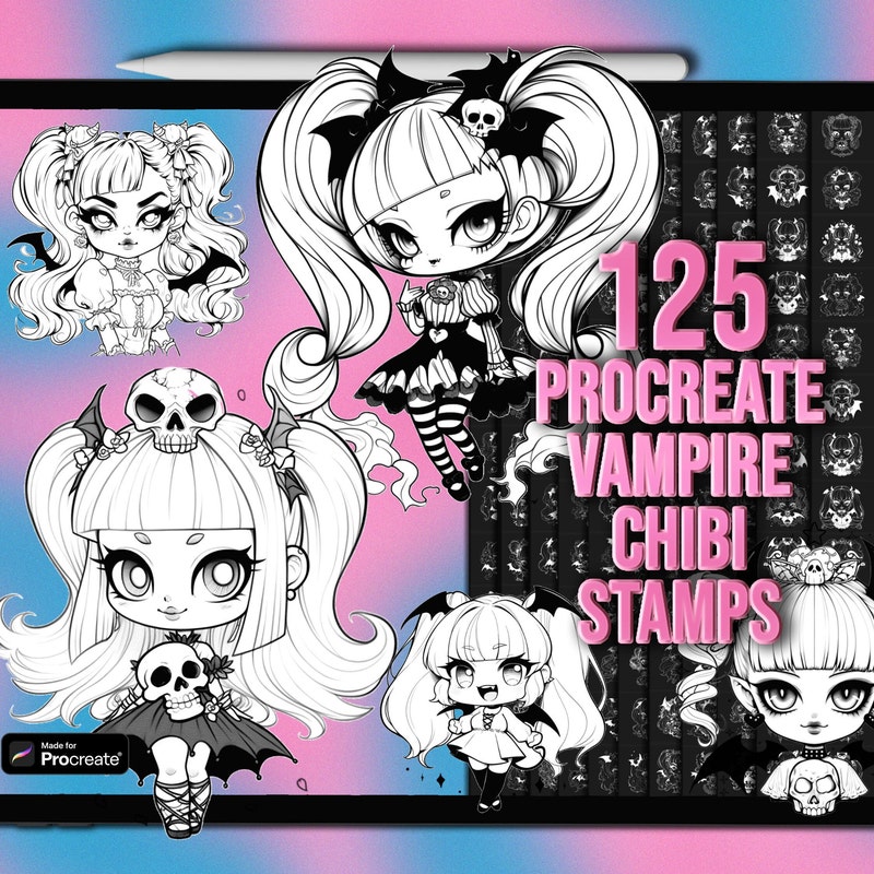 Procreate Chibi Stamps - Etsy