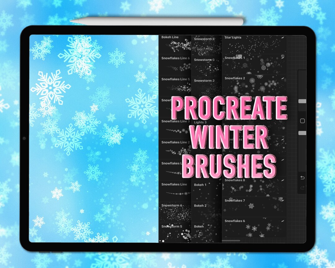 Procreate Winter Brushes | Procreate Snowflake Brushes | Procreate ...