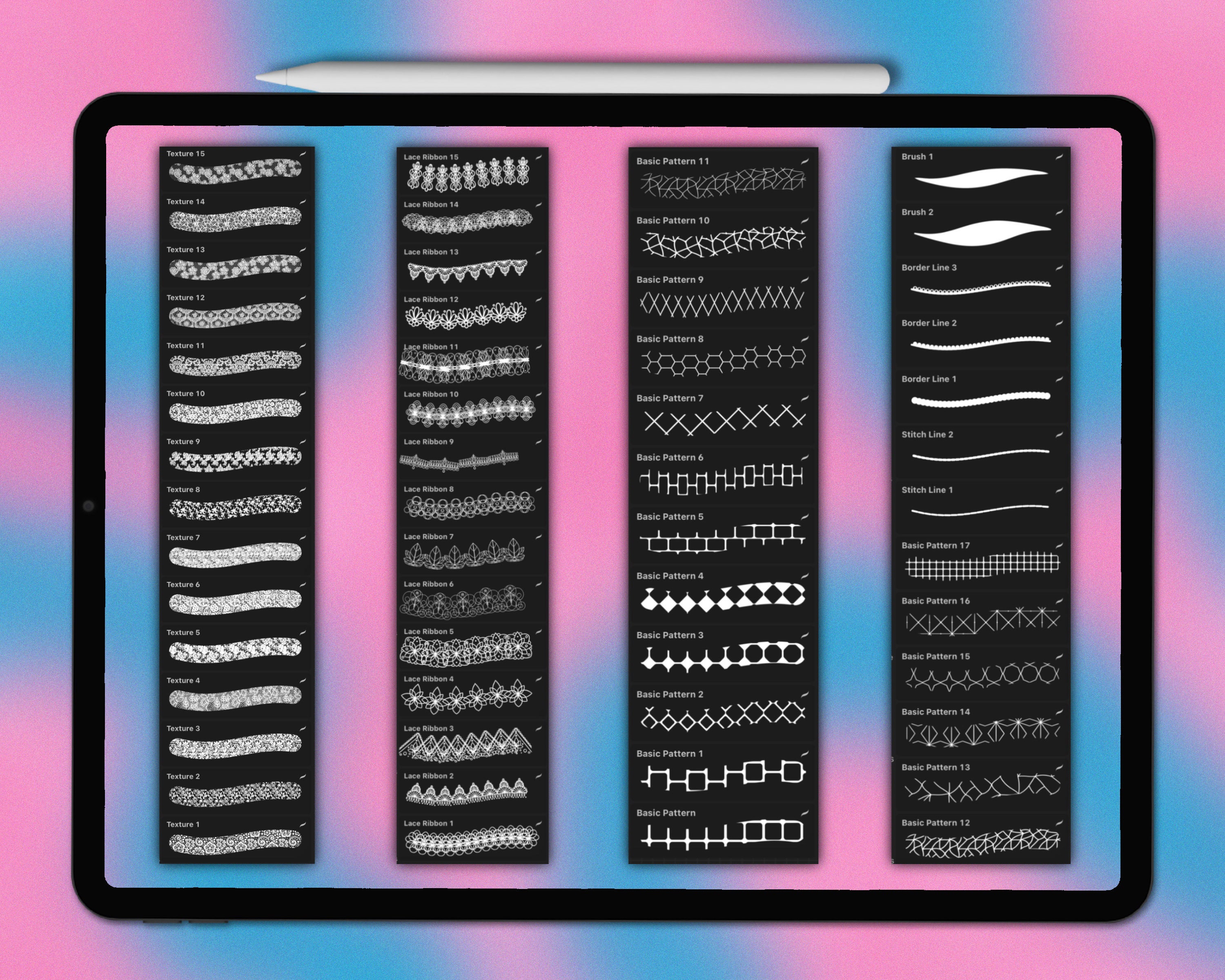 Lace Procreate Brushes Procreate Lace Brushes - Etsy