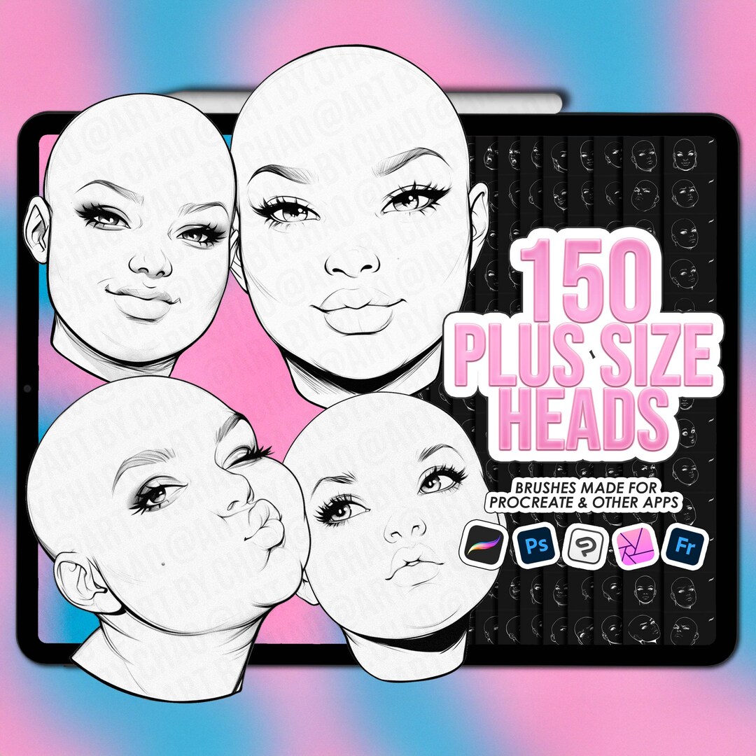 Base Plus Size Procreate Head Stamps. Plus Size Procreate Head Base ...