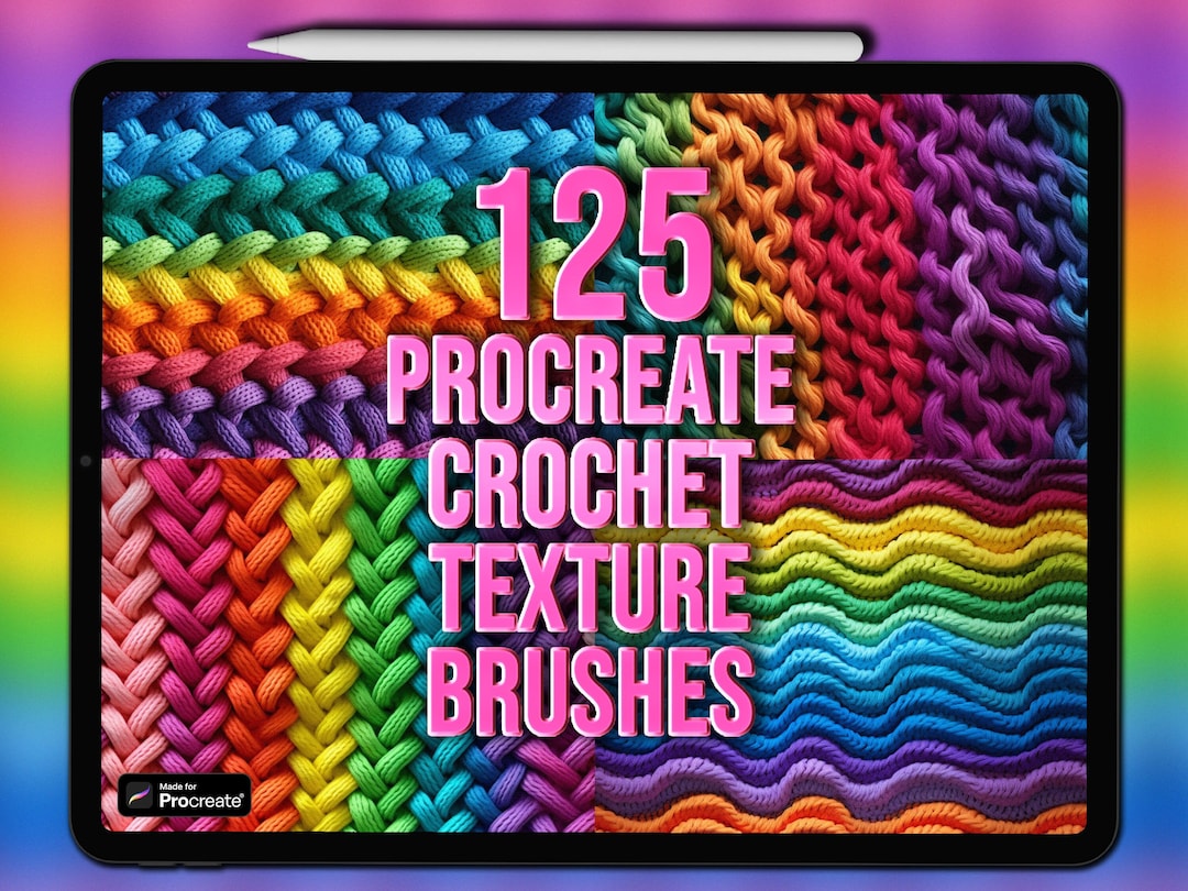 Crochet Procreate Brushes | Crochet Procreate Texture Brushes ...