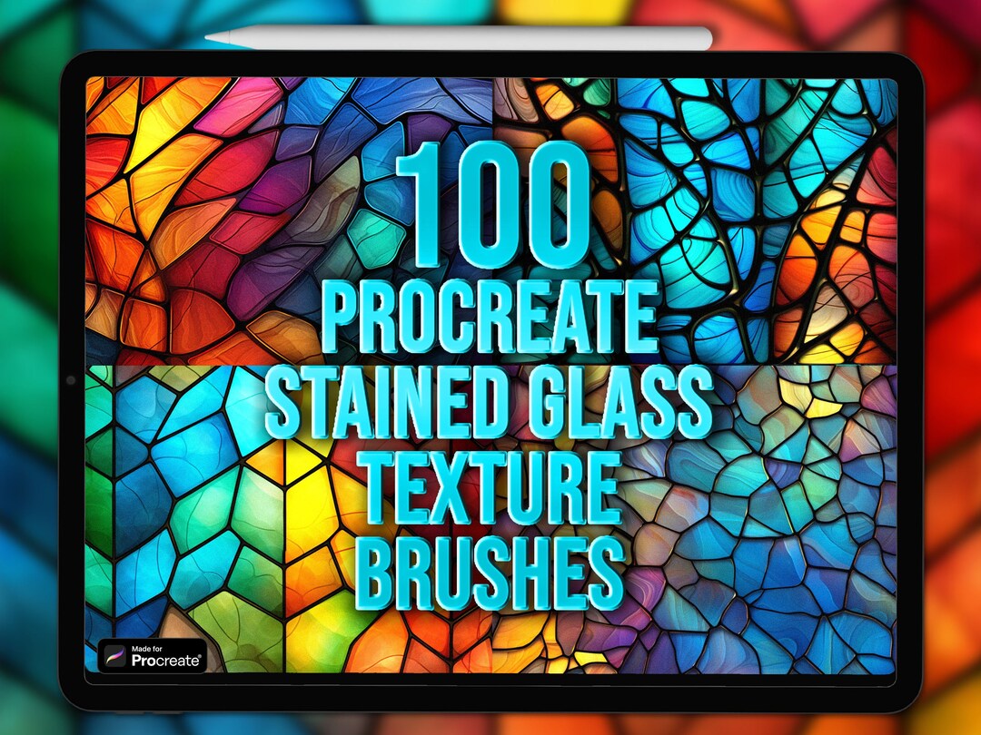 Stained Glass Procreate Brushes. Stained Glass Procreate Texture Brushes. Procreate Mosaic ...
