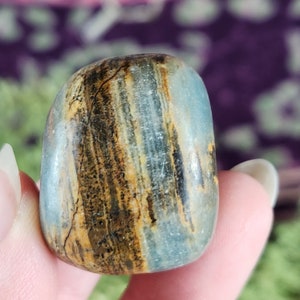 Large Blue Onyx Tumbles - Polished Blue Onyx - Banded Blue Onyx - Matte ...