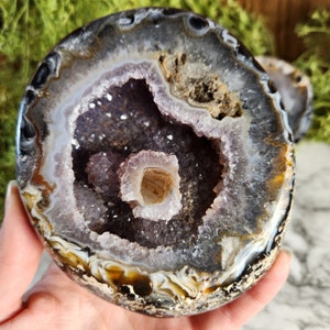 Druzy Agate Geode Polished - Cut Agate Geode - Large Polished Geode ...