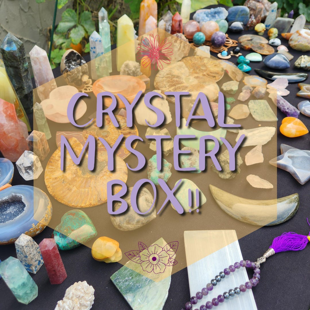 Crystal Mystery Box - Intuitive Selected Crystals - Gemstones - Minerals - Witchy Finds ...