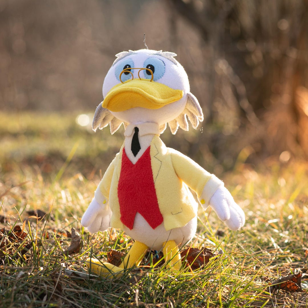 Professor Ludwig Von Drake Plushie, Handmade Stuffed Plush, 12.2 Inches ...