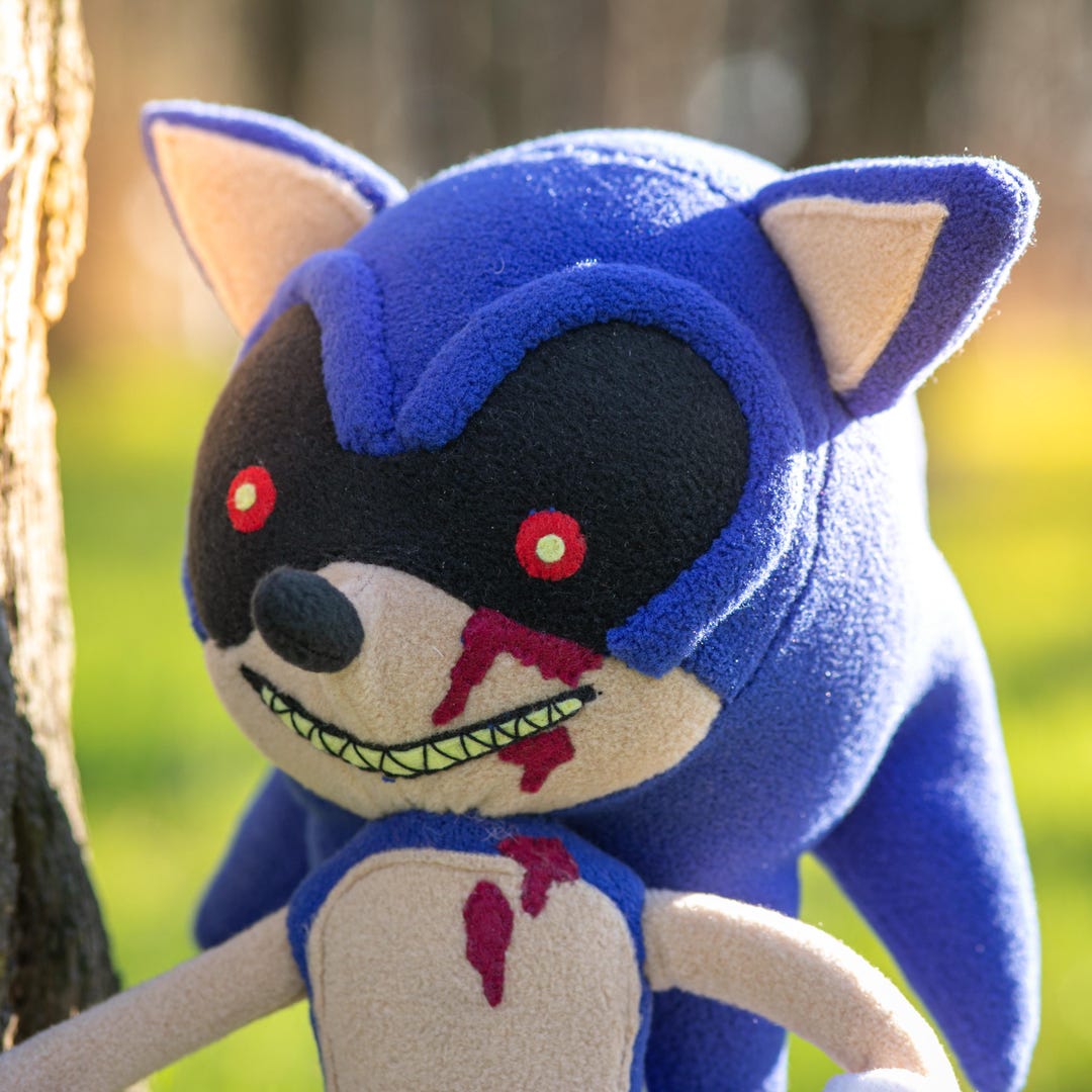 Sonic.exe Plushie, Sonic the Hedgehog Inspired, Handmade Meme Plush, 16 ...