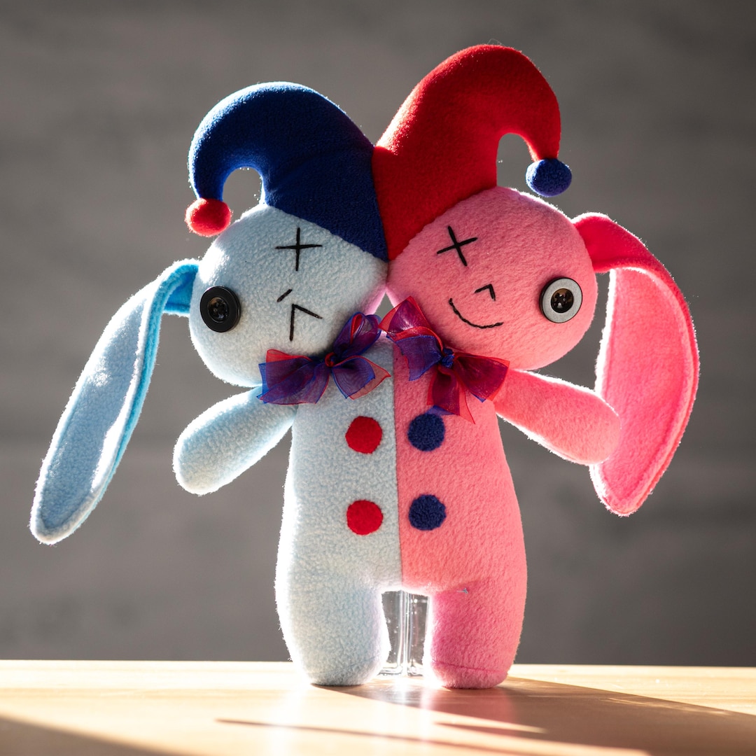 Silent Jest Twins — Two-headed Clown Bunny Plush | Strange Cute ...