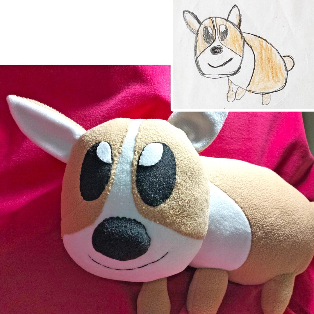 Plushie From Drawing, Kids Drawing, Custom Plush, Made to Order ...