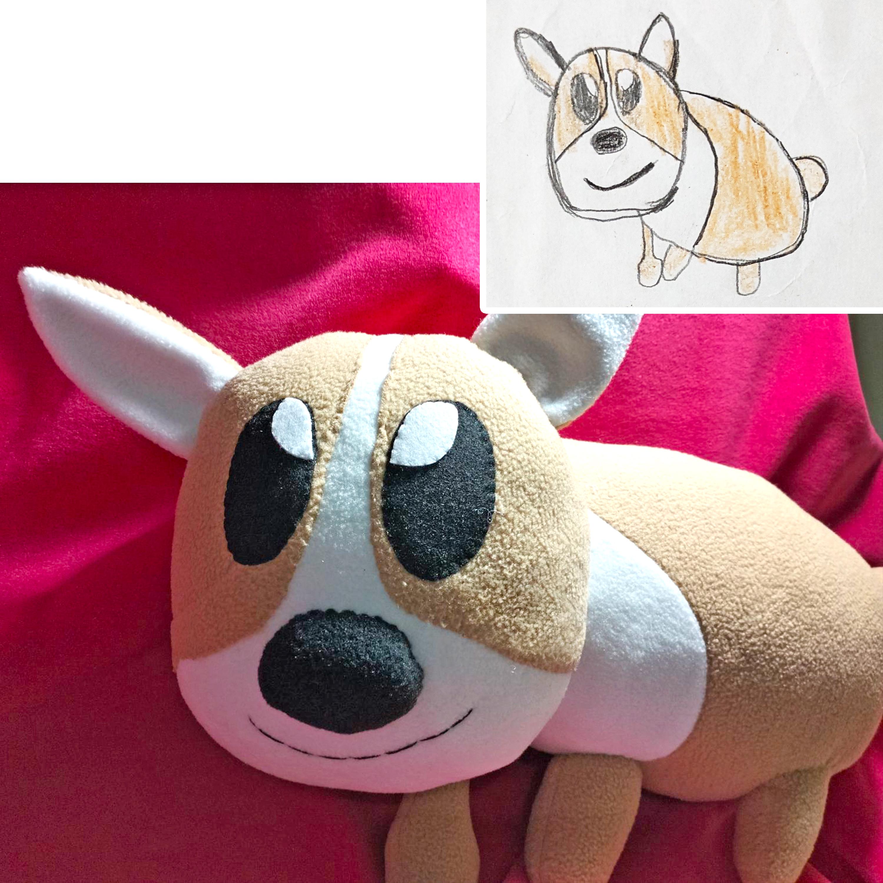 Plushie From Drawing, Kids Drawing, Custom Plush, Made to Order ...