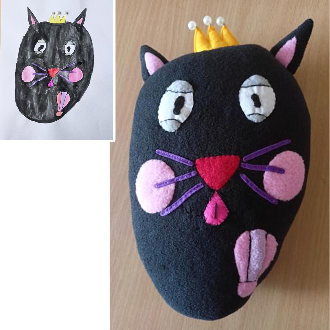 Plushie From Drawing, Kids Drawing, Custom Plush, Made to Order ...