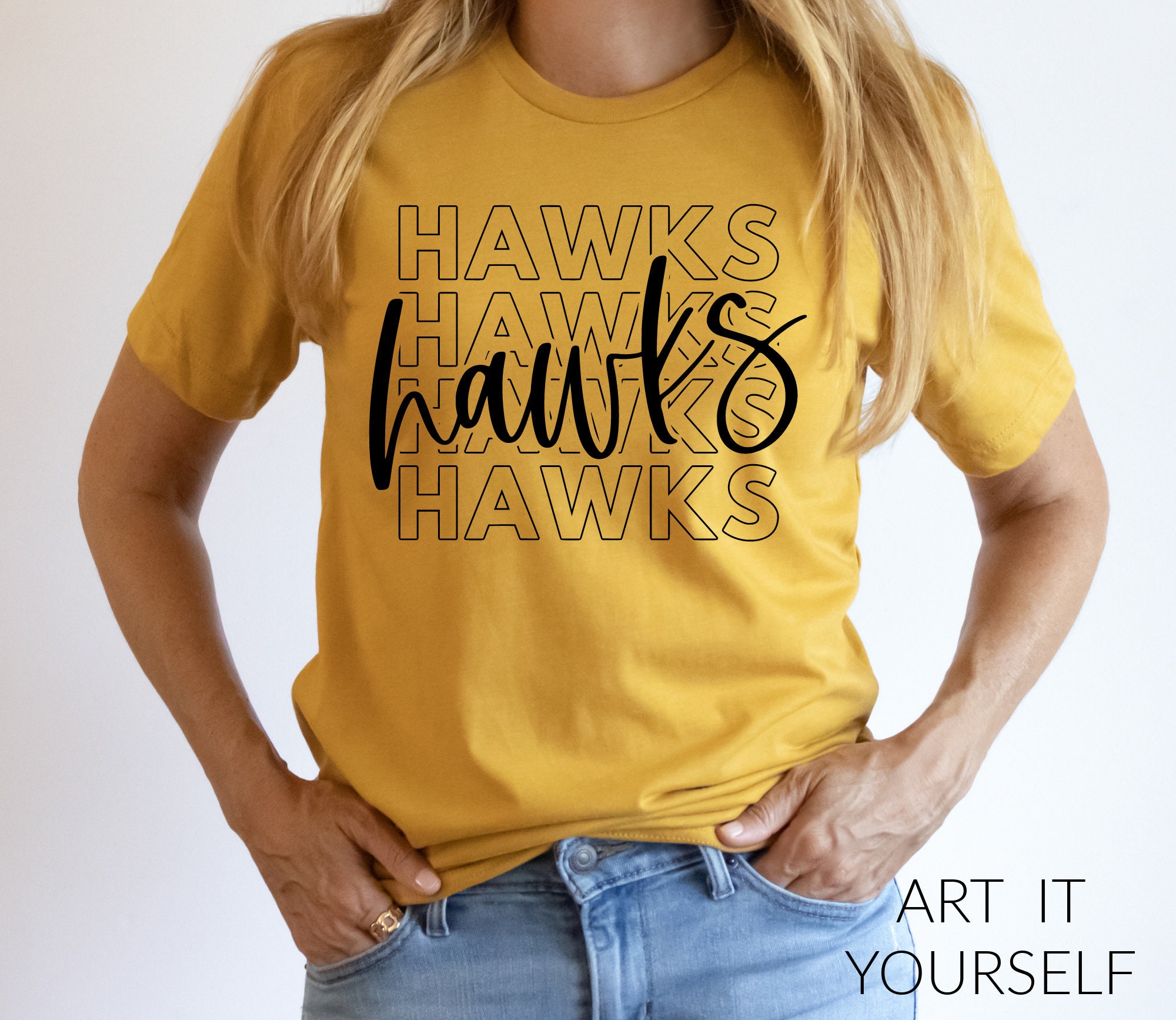 Hawks Team Design Team Apparel Hawks Shirt SVG Hawks - Etsy