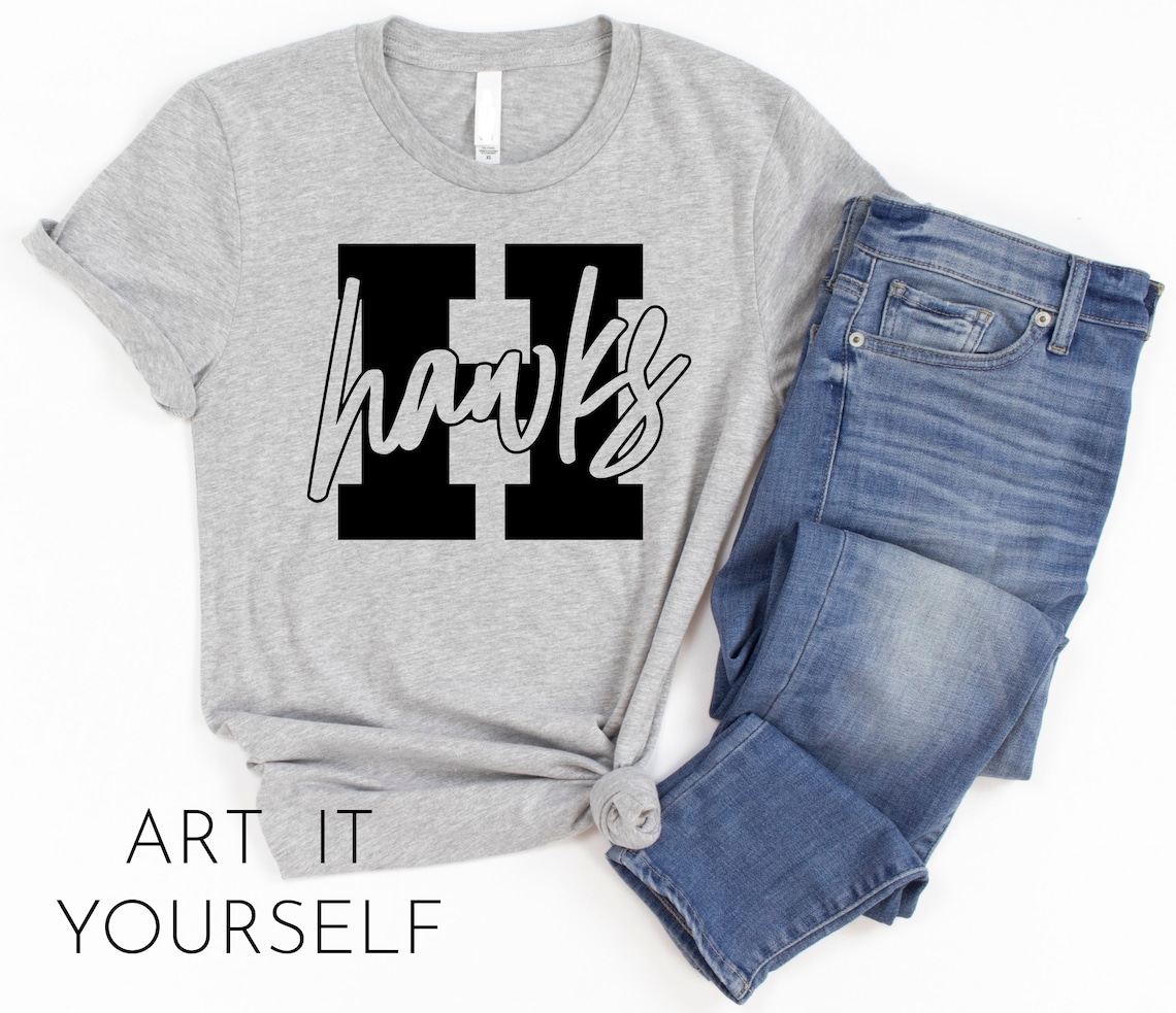 Hawks Team Design Team Apparel Hawks File Hawks Mascot - Etsy