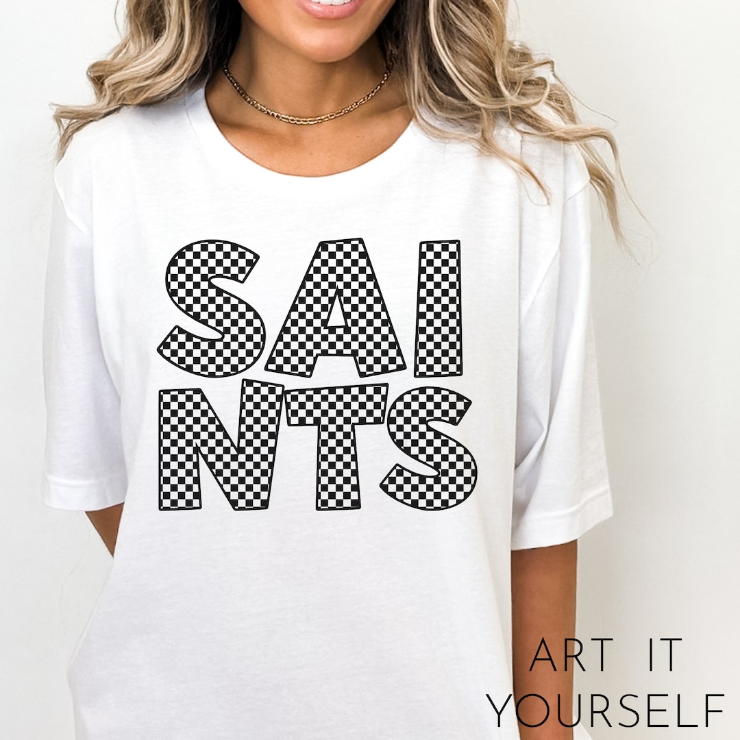 Saints Checkered Retro Team Design, Team Apparel, Saints File, Saints ...