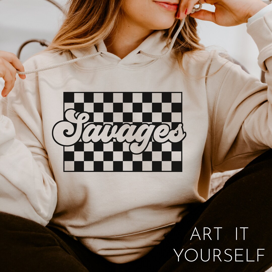 Savages Retro Team Design, Team Apparel, Savages Shirt SVG, Savages ...