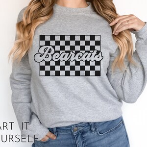 Bearcats Retro Team Design, Team Apparel, Bearcats Shirt SVG, Bearcat ...