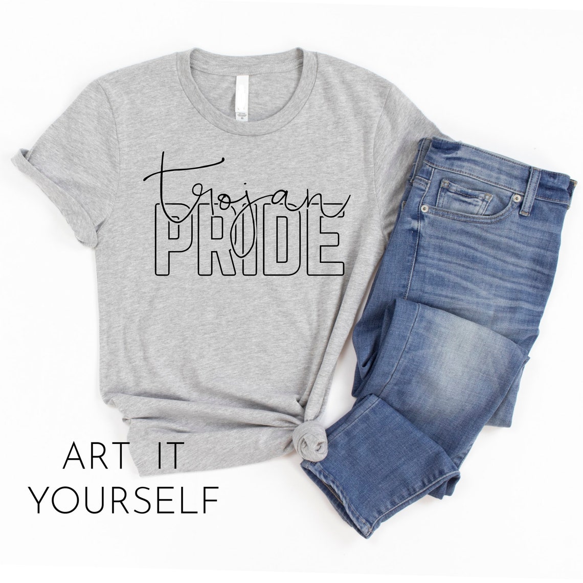 Trojan Pride Team Design Team Apparel Trojan Team File - Etsy