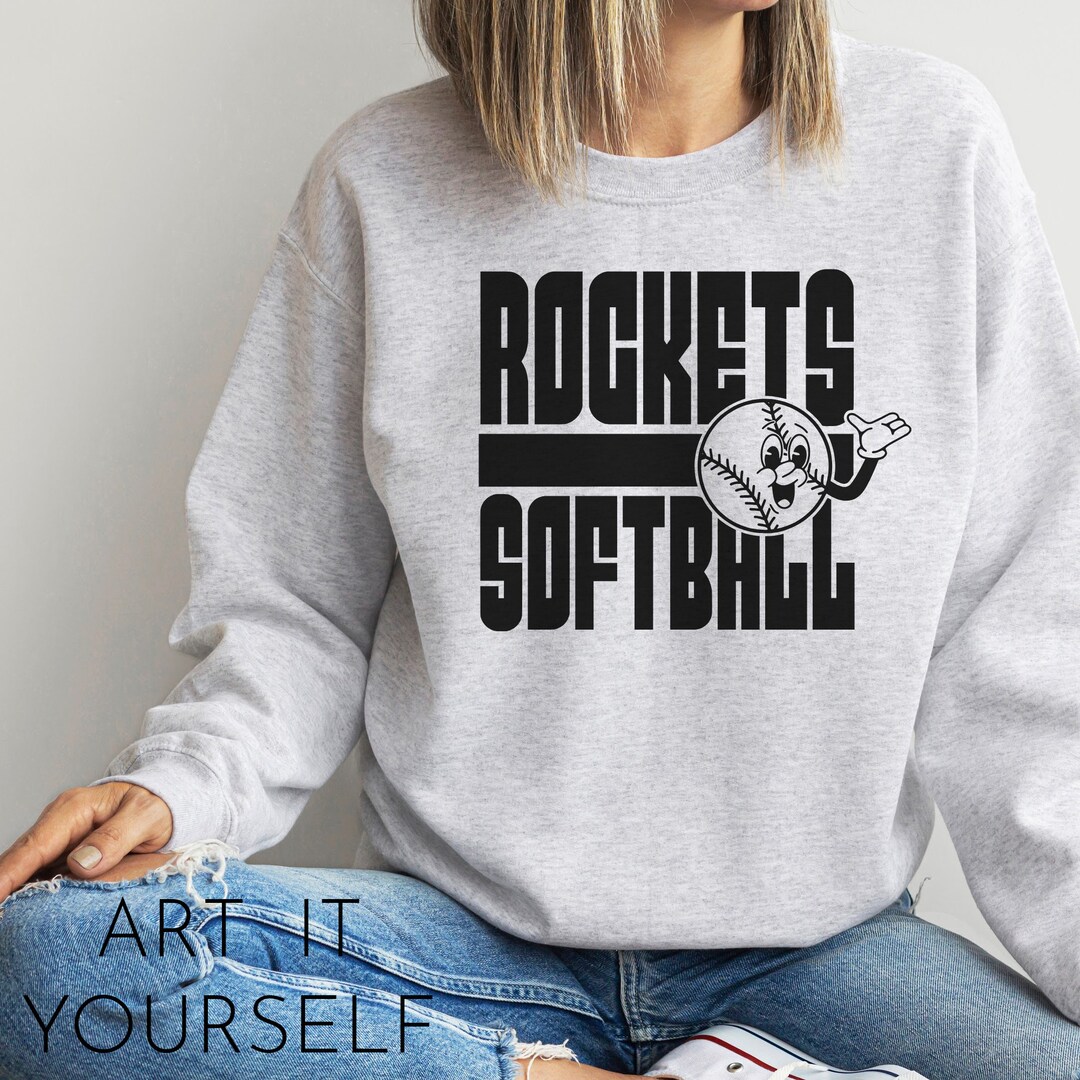 Rockets Softball Retro Team Design, Vintage Team Apparel, Rockets File ...