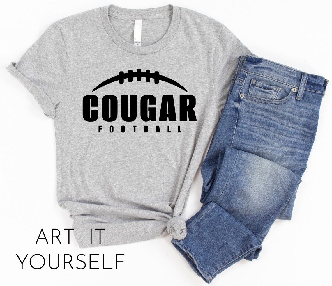 Cougar Football Team Design Team Apparel Cougars Shirt SVG - Etsy