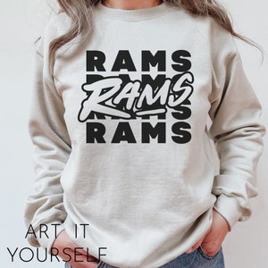 Rams Retro Repeat Team Design, Team Apparel, Rams Shirt SVG, Rams ...