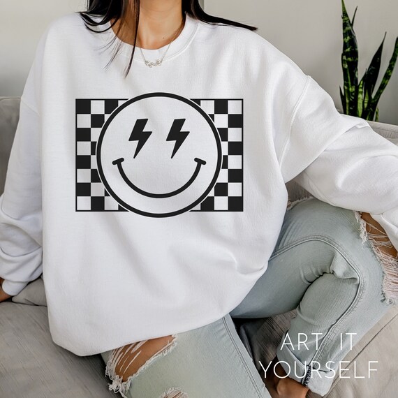 Retro Smile Design Smiley Face Apparel Design Smile Shirt - Etsy