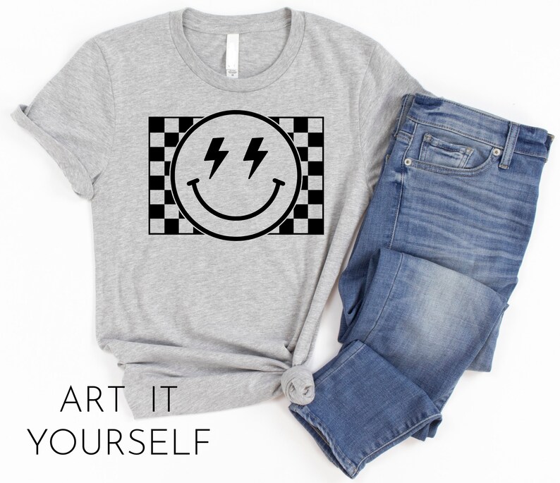 Retro Smile Design Smiley Face Apparel Design Smile Shirt - Etsy