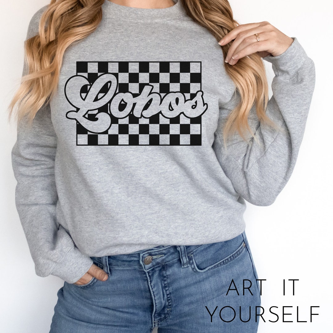 Lobos Retro Team Design, Team Apparel, Lobos Shirt SVG, Lobos Mascot ...